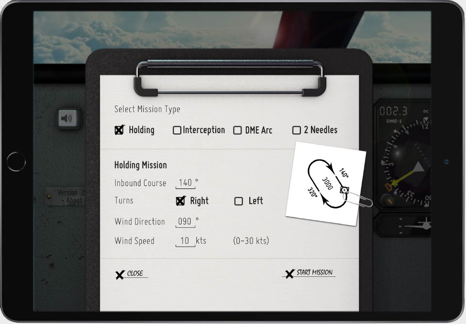 Create your own mission – VOR Tracker – IFR Procedure Trainer