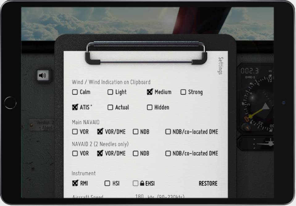 Create your own mission – VOR Tracker – IFR Procedure Trainer